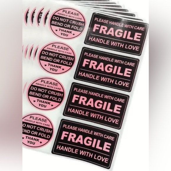 Office | Fragile Handle With Care Stickers Set Of 8 | Poshmark